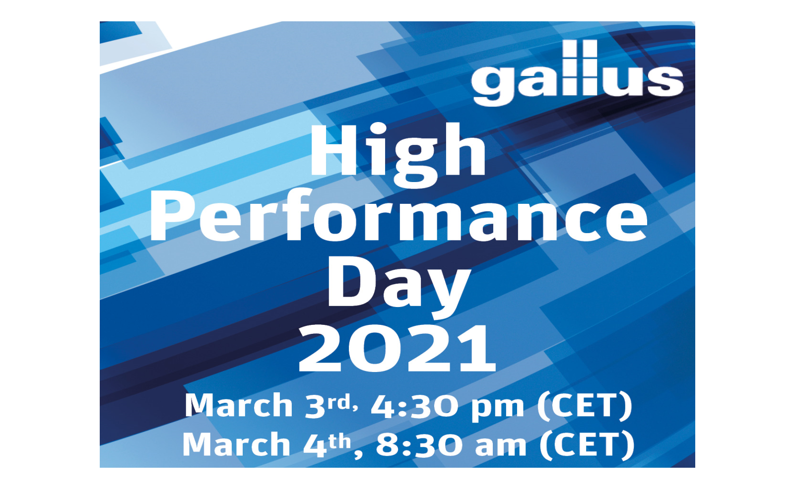 Gallus High Performance Day 2021 | Specialist Printing Worldwide