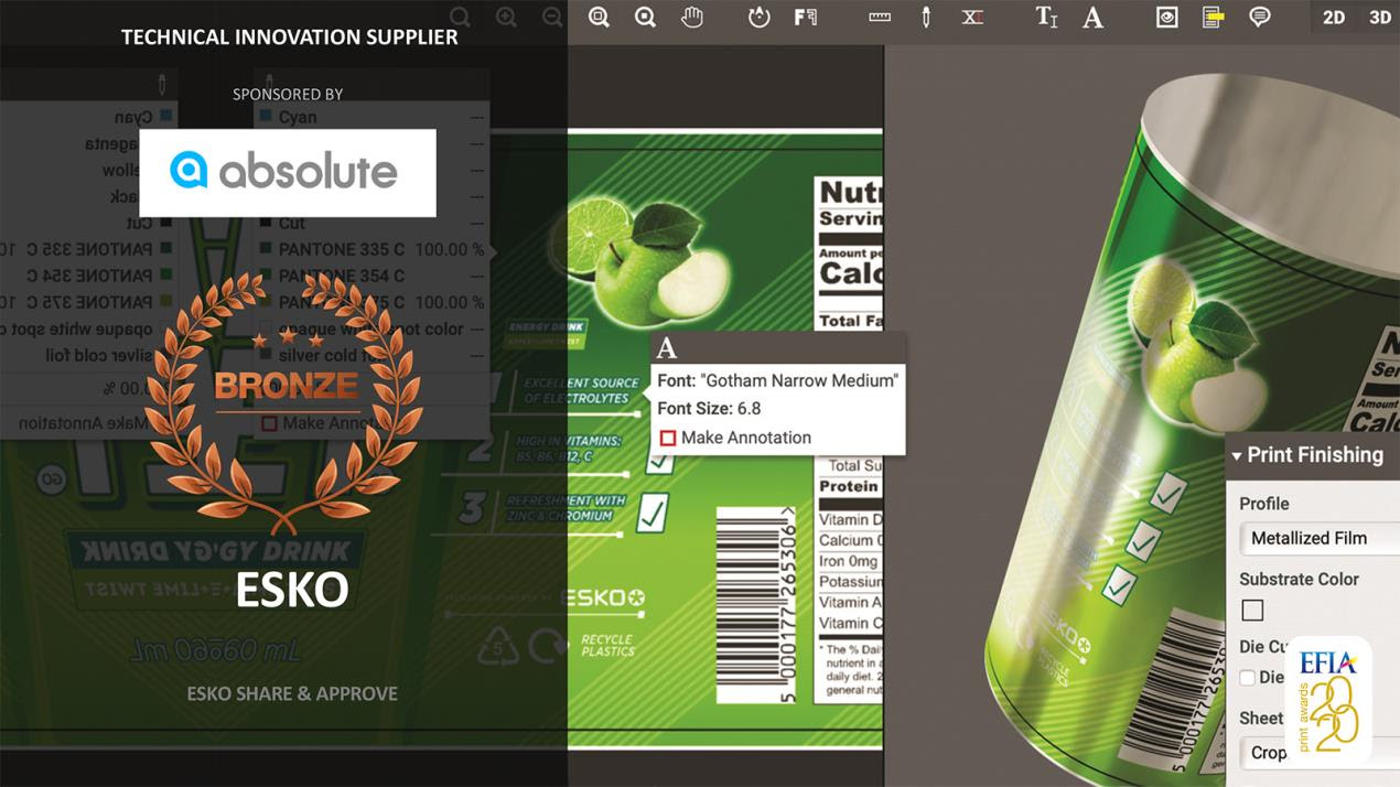 Esko Honoured at EFIA 2020 Awards | Specialist Printing Worldwide